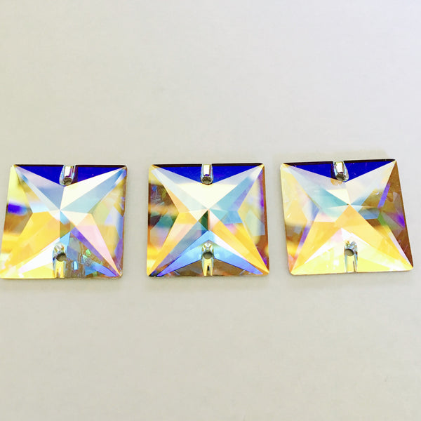 Austrian Crystal SEW-ON STONES - Article 3240 - SQUARE - CRYSTAL AB ...